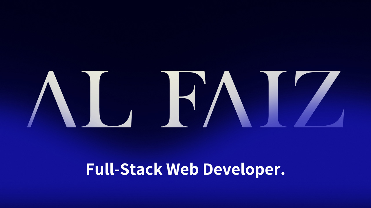 AL Faiz Ahmed | Full-Stack Web Developer